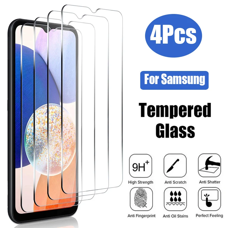 4PCS Tempered Glass for Samsung Galaxy A14 A34 A54 A24 A13 A23 A53 A73 ...