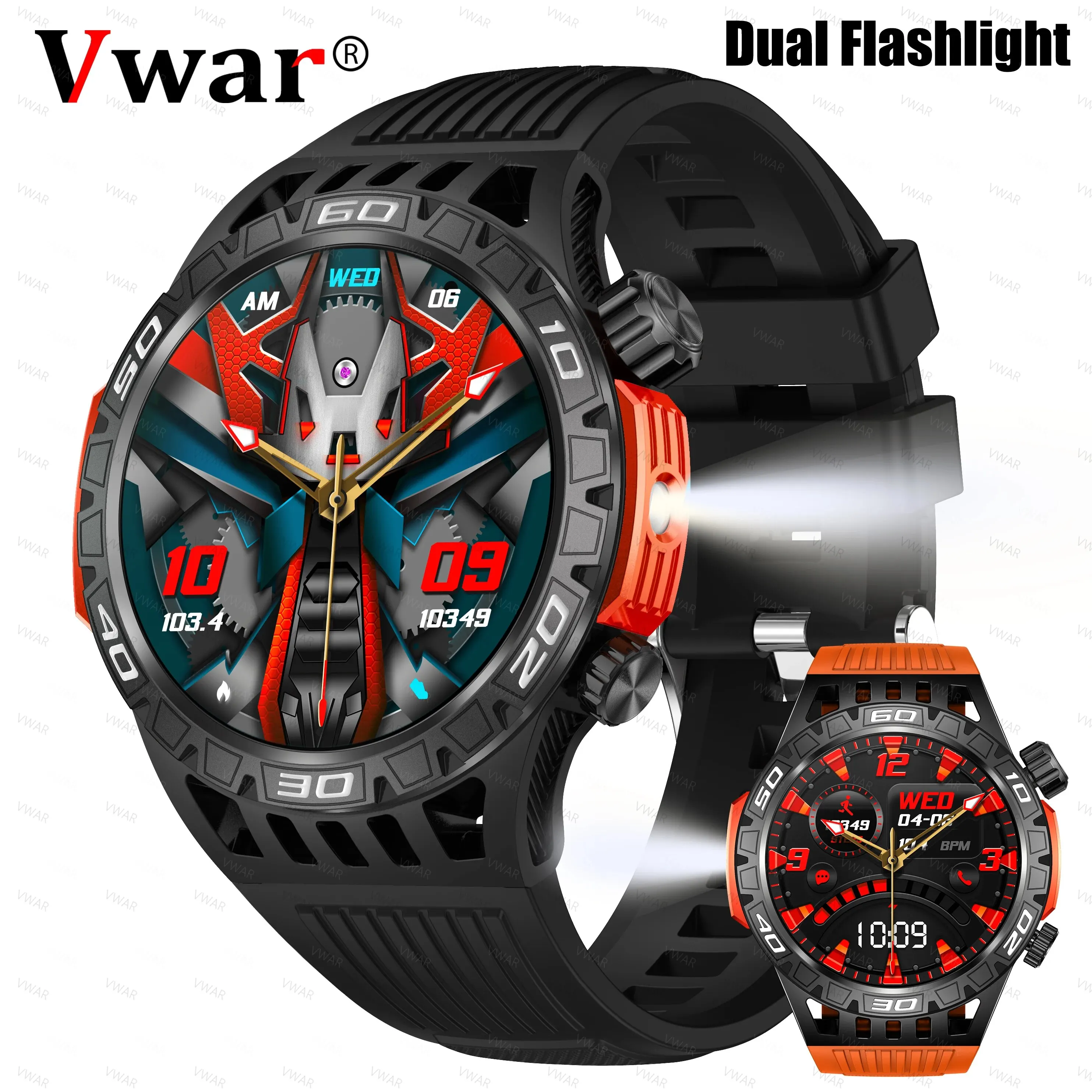 2024-New-VWAR-Smart-Watch-Dual-Flashlight-Compass-Outdoor-Sport-Fitness ...