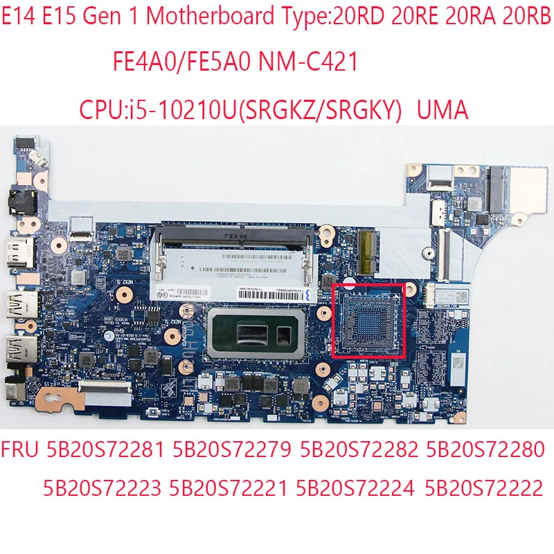 NM-C421-E15-Motherboard-5B20S72281-5B20S72279-5B20S722825B20S72223-For ...