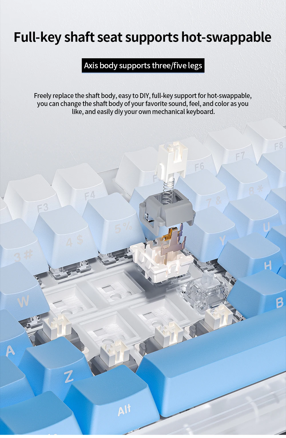 AULA L87 Mechanical Keyboard – Tri-Mode, Wireless, RGB | Unendingtech