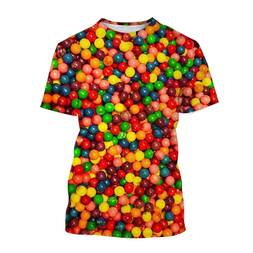 Funny-Candy-Chocolate-T-Shirts-3D-Print-Summer-Men-Woman-Casual-Short ...