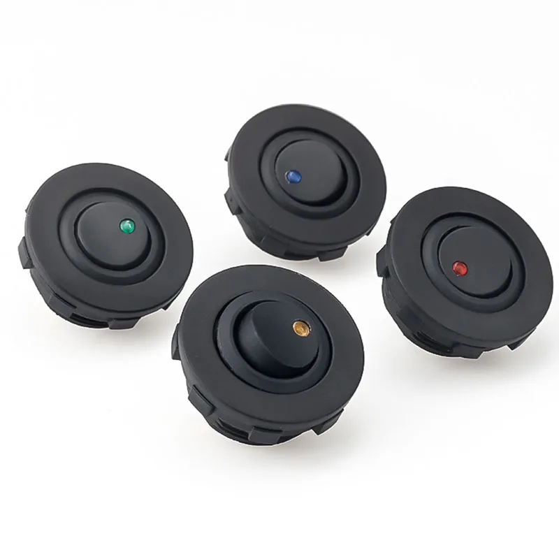ON/OFF Round Rocker Toggle LED Switch 3 Pin 12V 20A Car Dashboard Dash ...