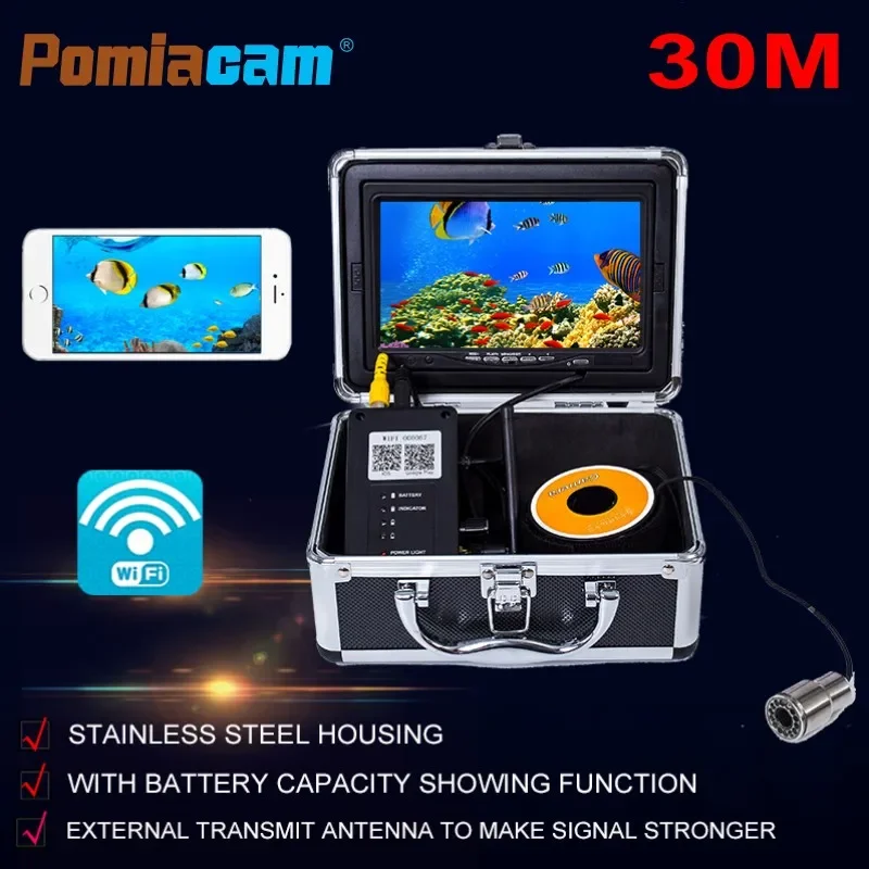 WF13W-HD-1000TVL-Wifi-Wireless-Underwater-Fishing-Camera-30m-cable-Fish ...