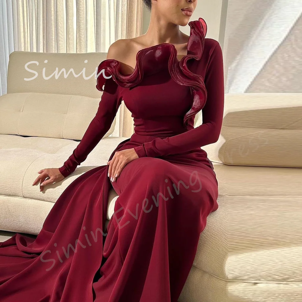Simin-Off-the-shoulder-Luxury-Party-Dress-Crepe-Straight-Sexy-Long ...