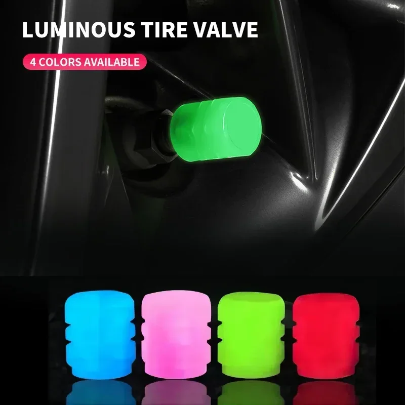 New-Luminous-Car-Tire-Valve-Caps-Wheel-Tyre-Rim-Stem-Covers-Dustproof ...