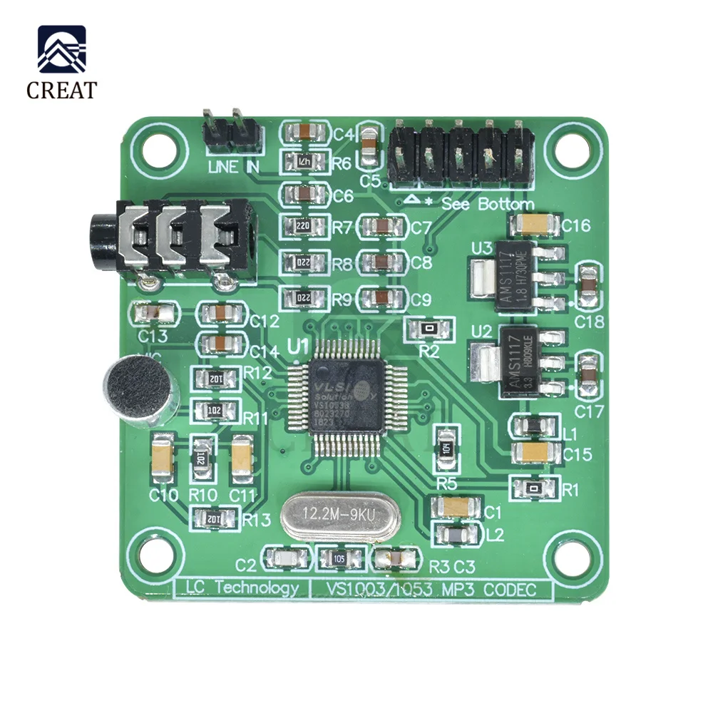 VS1053-MP3-Module-Audio-Decoder-Encoding-Board-SPI-Interface-with-Voice ...