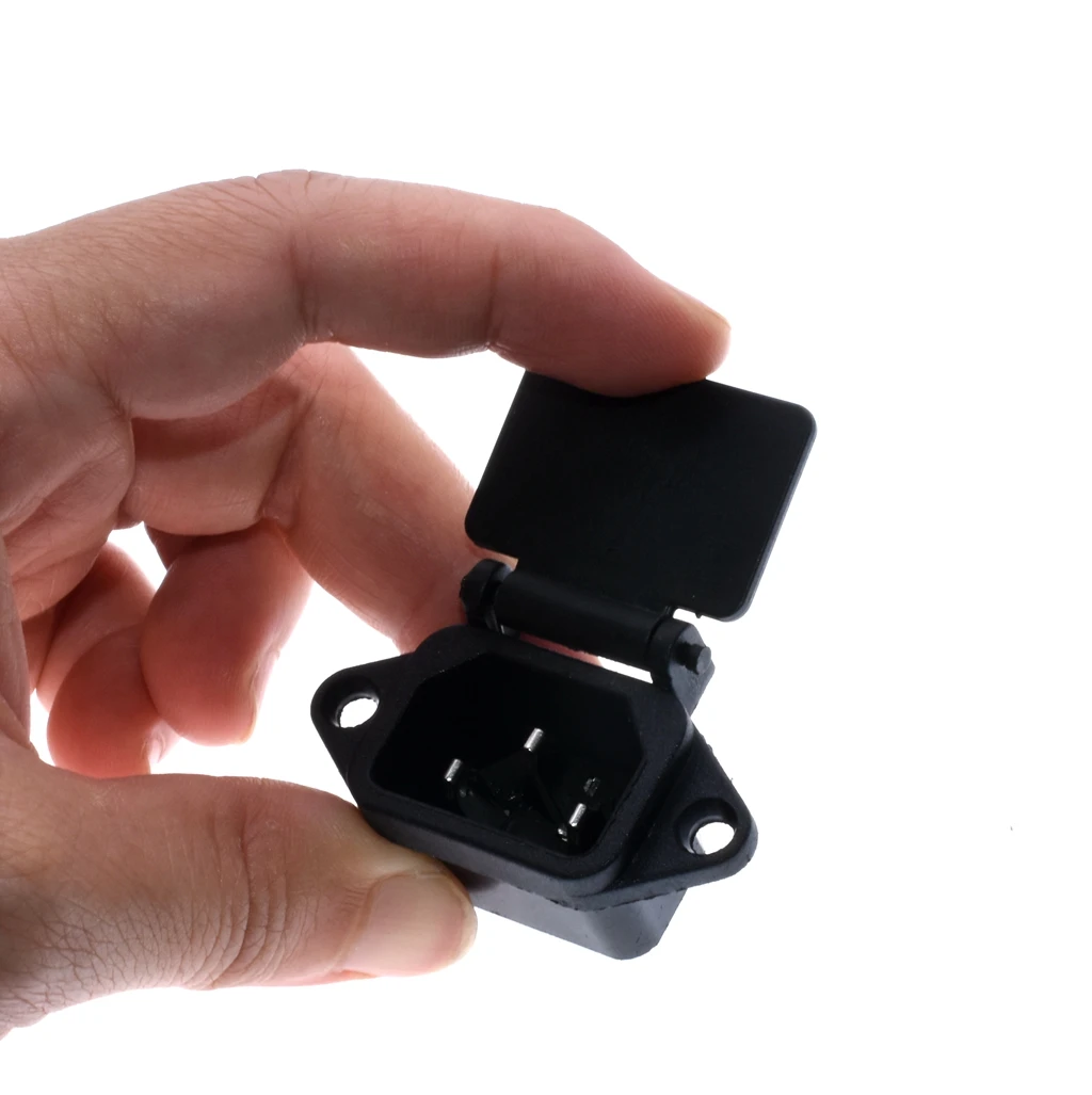 IEC320 C14 Ac 250V 10A Panel Mounted Male Power Inlet Socket Adapter ...