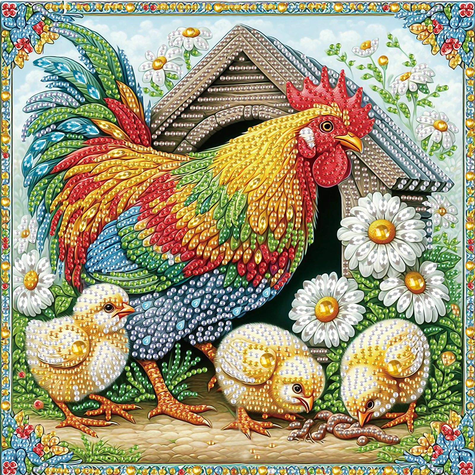 Diamond Art Painting Kits for Adults,DIY Chickens Special Shape Diamond ...