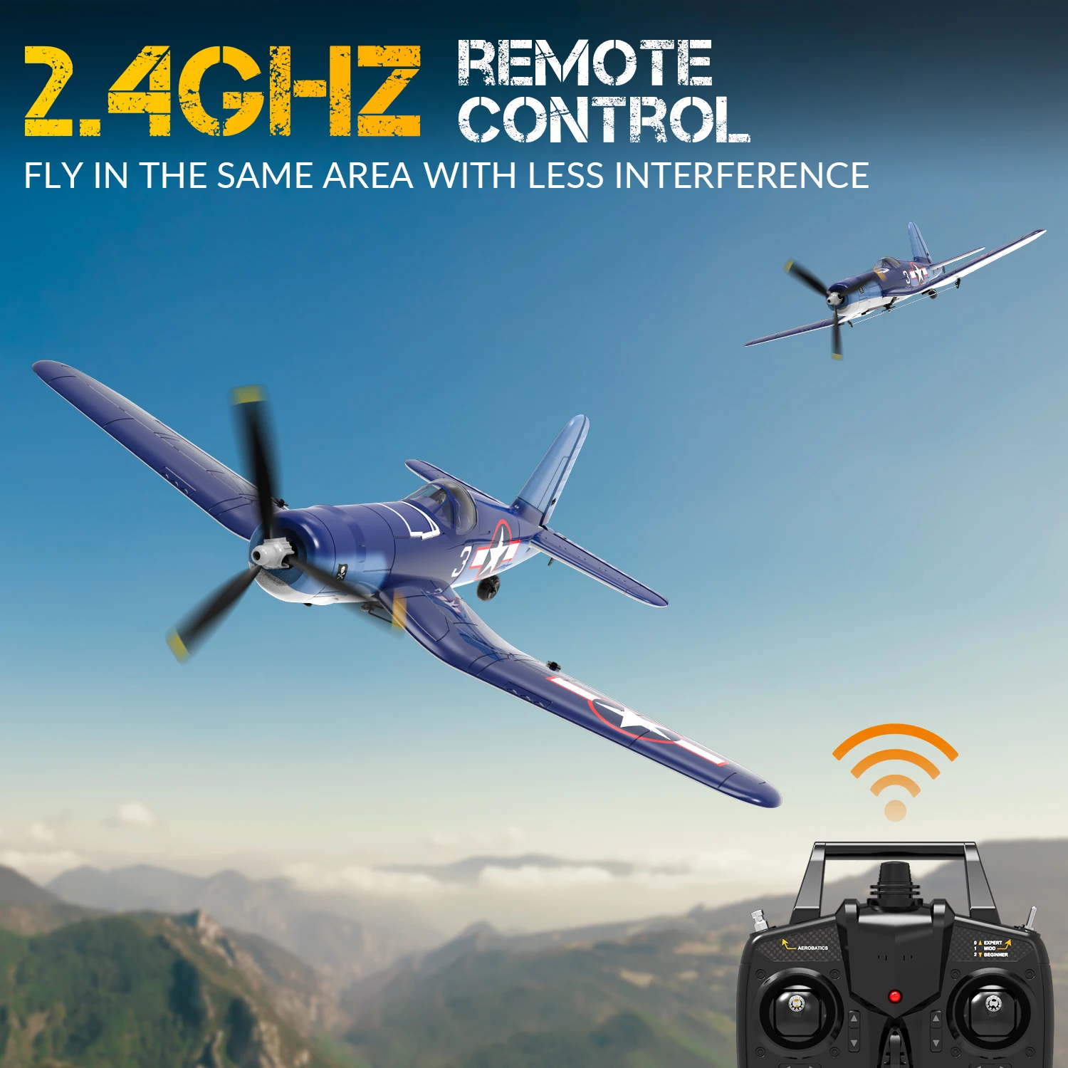 VolantexRC-Mini-F4U-V2-EPP-400mm-Wingspan-2-4G-4CH-6-Axis-Gyro-One-Key ...
