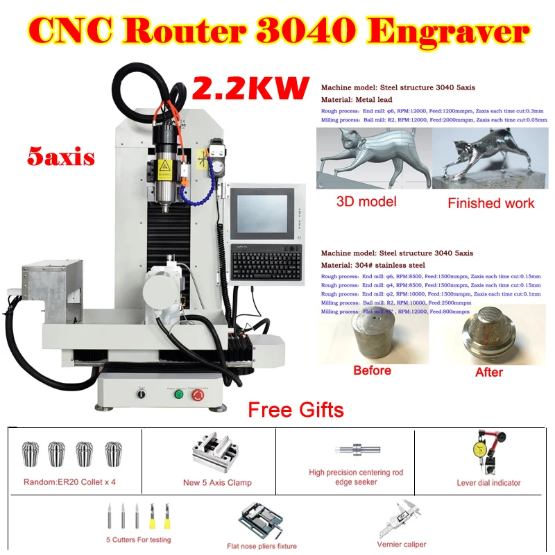 RTCP-DSP-2-in-1-CNC-Router-3040-5-Axis-2-2KW-Steel-Structure-300x400mm ...
