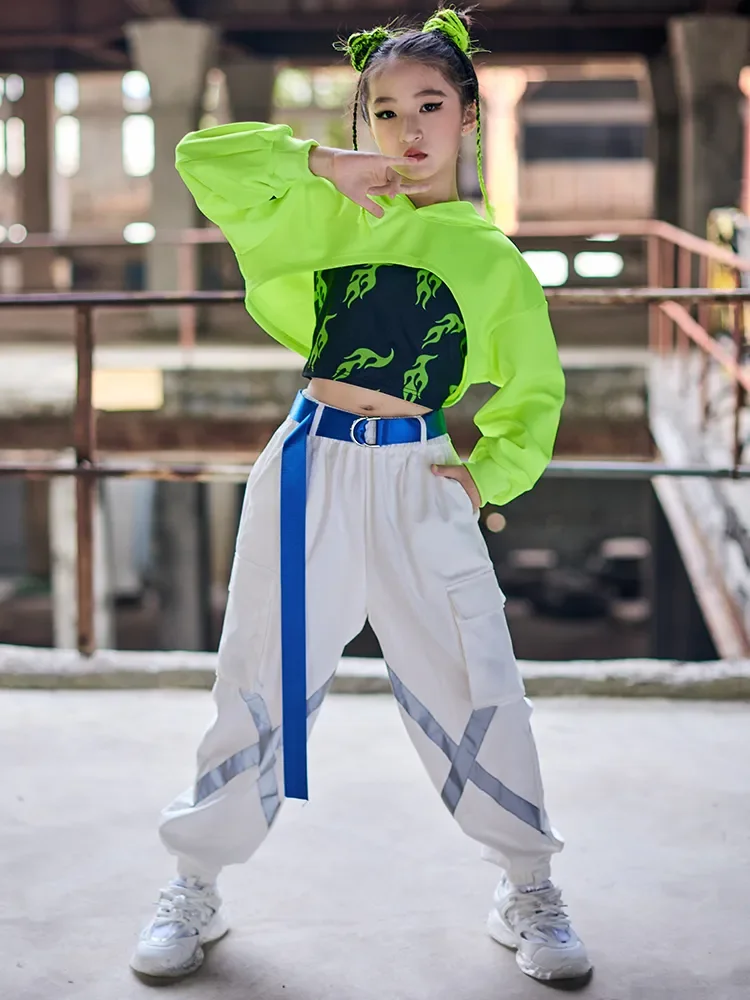 Tops-Cargo-Pants-Street-Dance-Clothes-Hiphop-Jazz-Show-Stage-Outfit ...