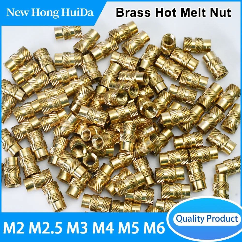 Latão Hot Melt Rosca Inserir Porca, SL-Tipo, Dupla Injeção de Torção ...