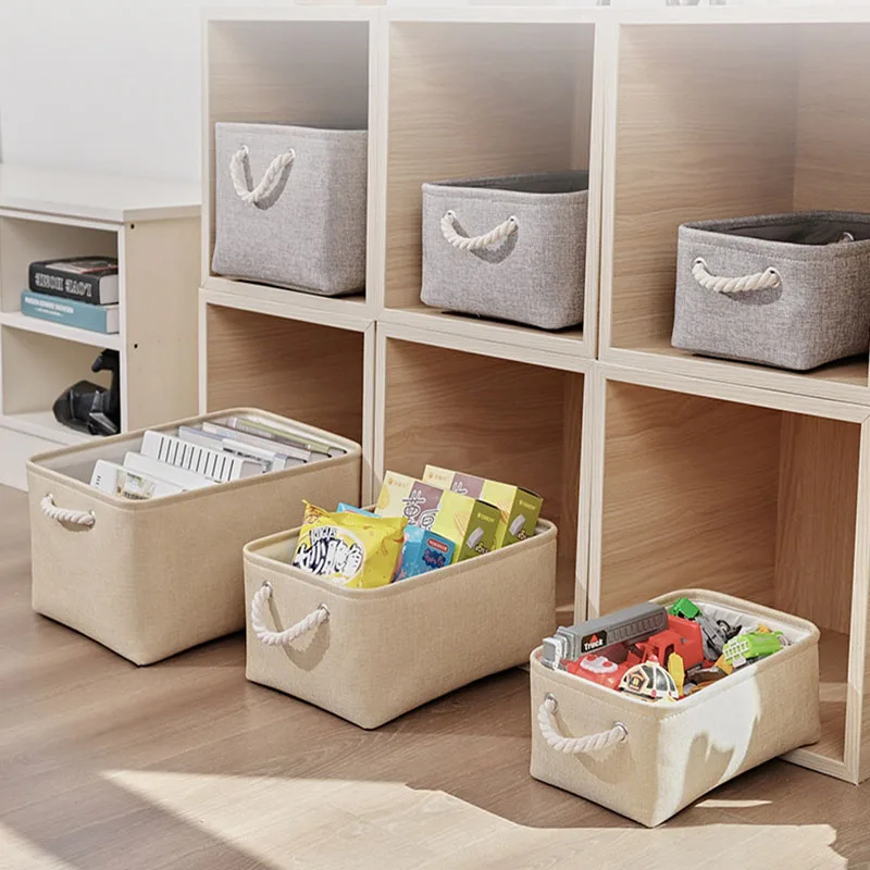 Cesta-de-almacenamiento-port-til-plegable-de-algod-n-y-lino-caja-organizadora-creativa-miscel ...