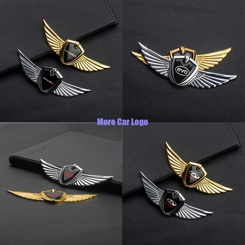 3D-Metal-Wings-Car-Trunk-Side-Window-Body-Sticker-Decals-For-Mercedes ...