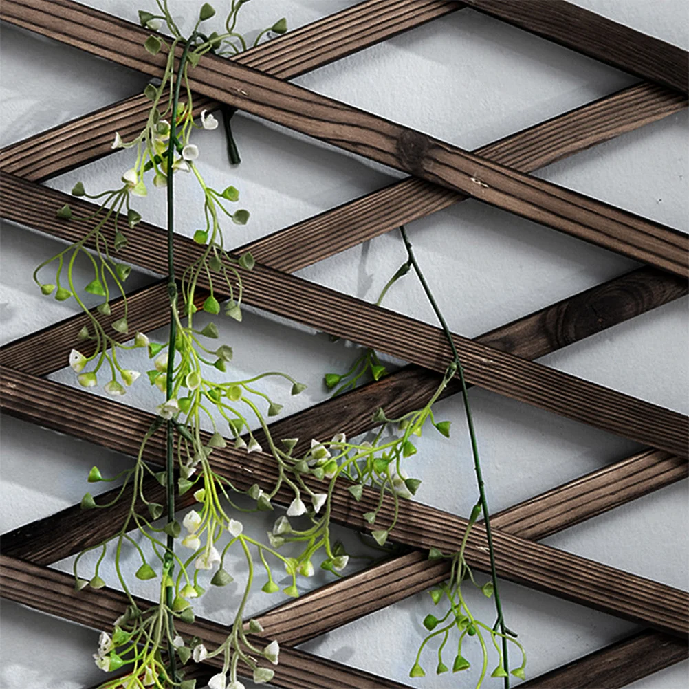 Retractable Hanging Wooden Planter Trellis Frame Outdoor Wall Hanging ...