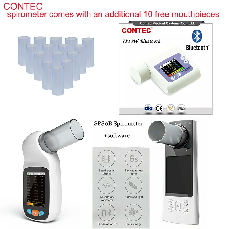 CONTEC-Espirômetro Digital Bluetooth, Vitalógrafo De Diagnóstico De ...