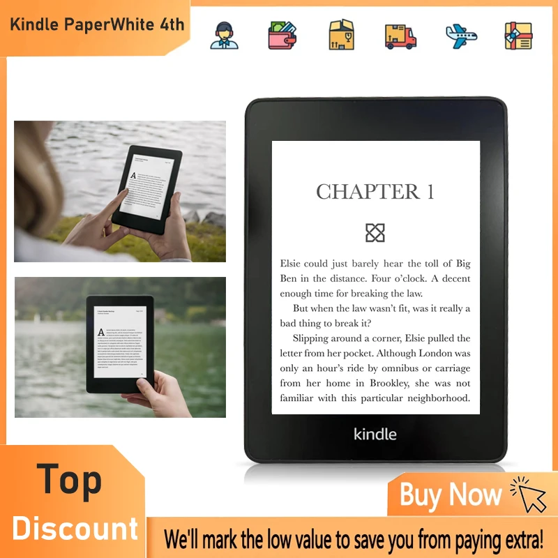 Lector-de-libros-electr-nicos-Kindle-PaperWhite-4th-300PPI-pantalla-t ...