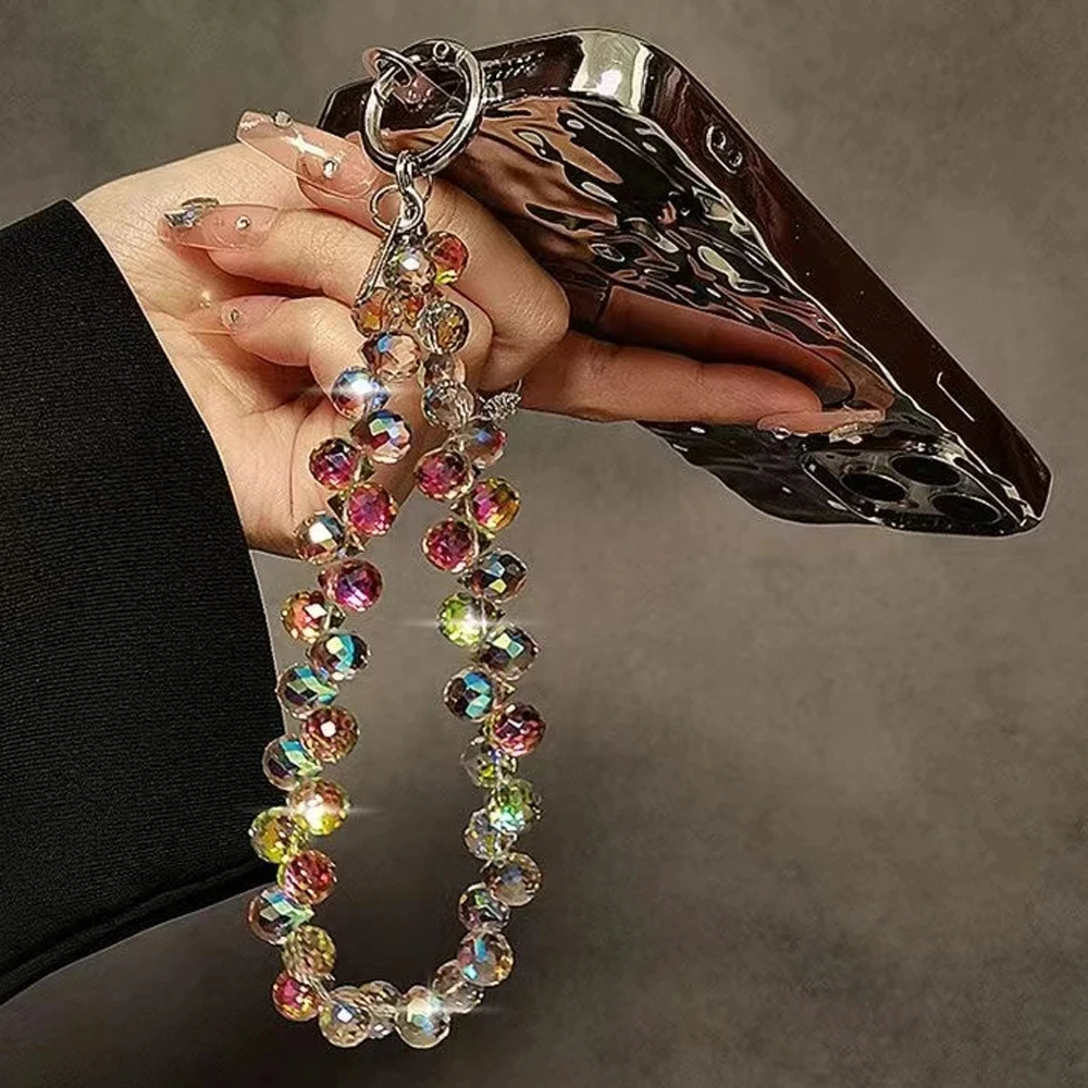 Luxury Glitter Bling Crystal Bead Phone Strap Charm Pendant Bracelet ...
