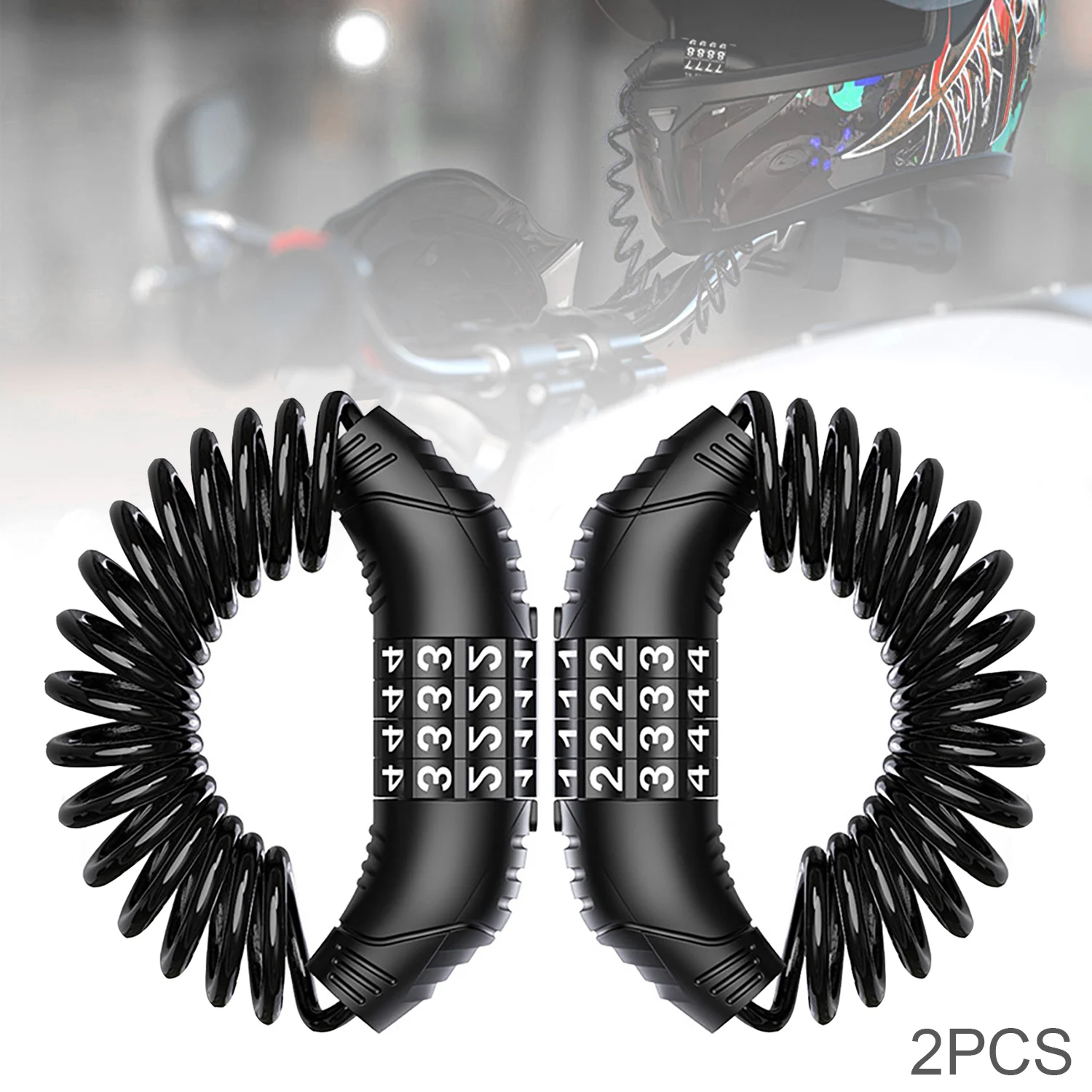 2pcs-Portable-Mini-Steel-Cable-Combination-Locks-for-Motorcycle-Bicycle ...