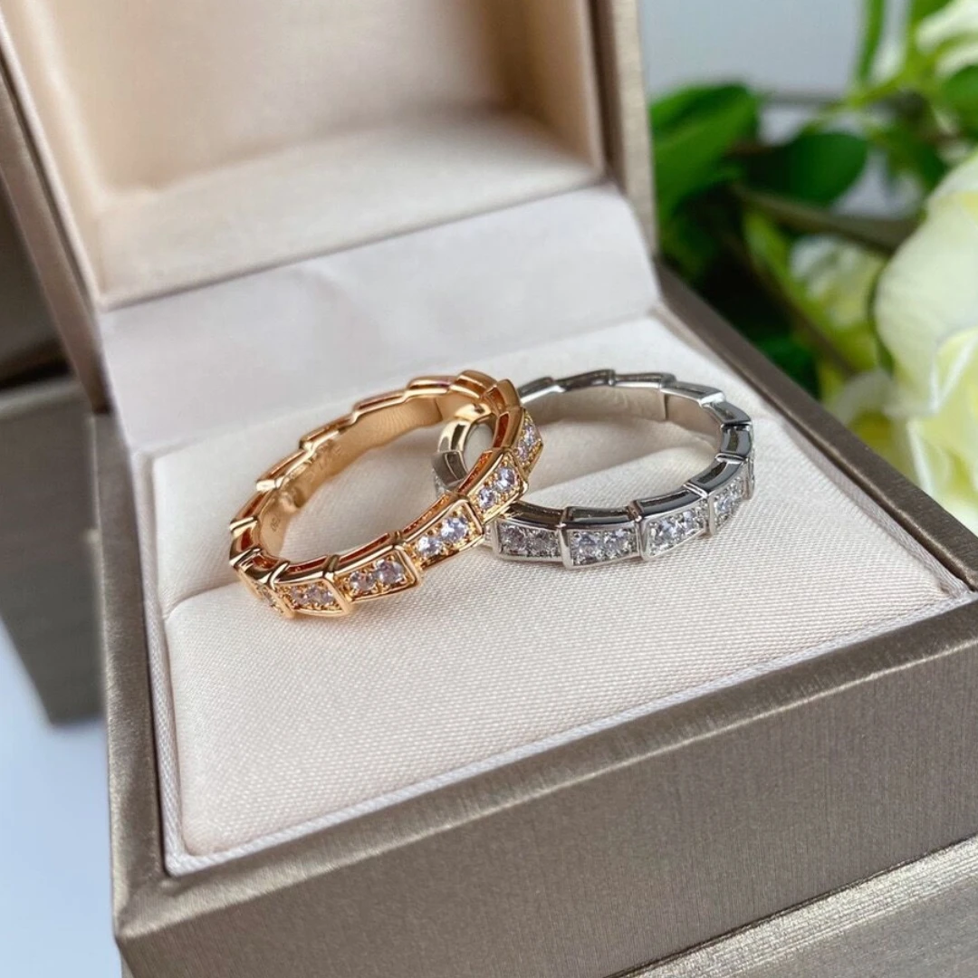 Top-925-Sterling-Silver-Full-Diamond-Narrow-Snake-Bone-Ring-Fashion ...