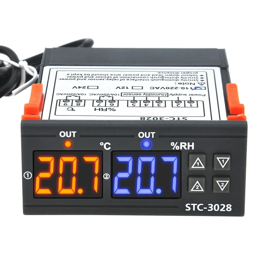 STC-3028-Dual-Digital-Thermostat-Temperature-Humidity-Control ...