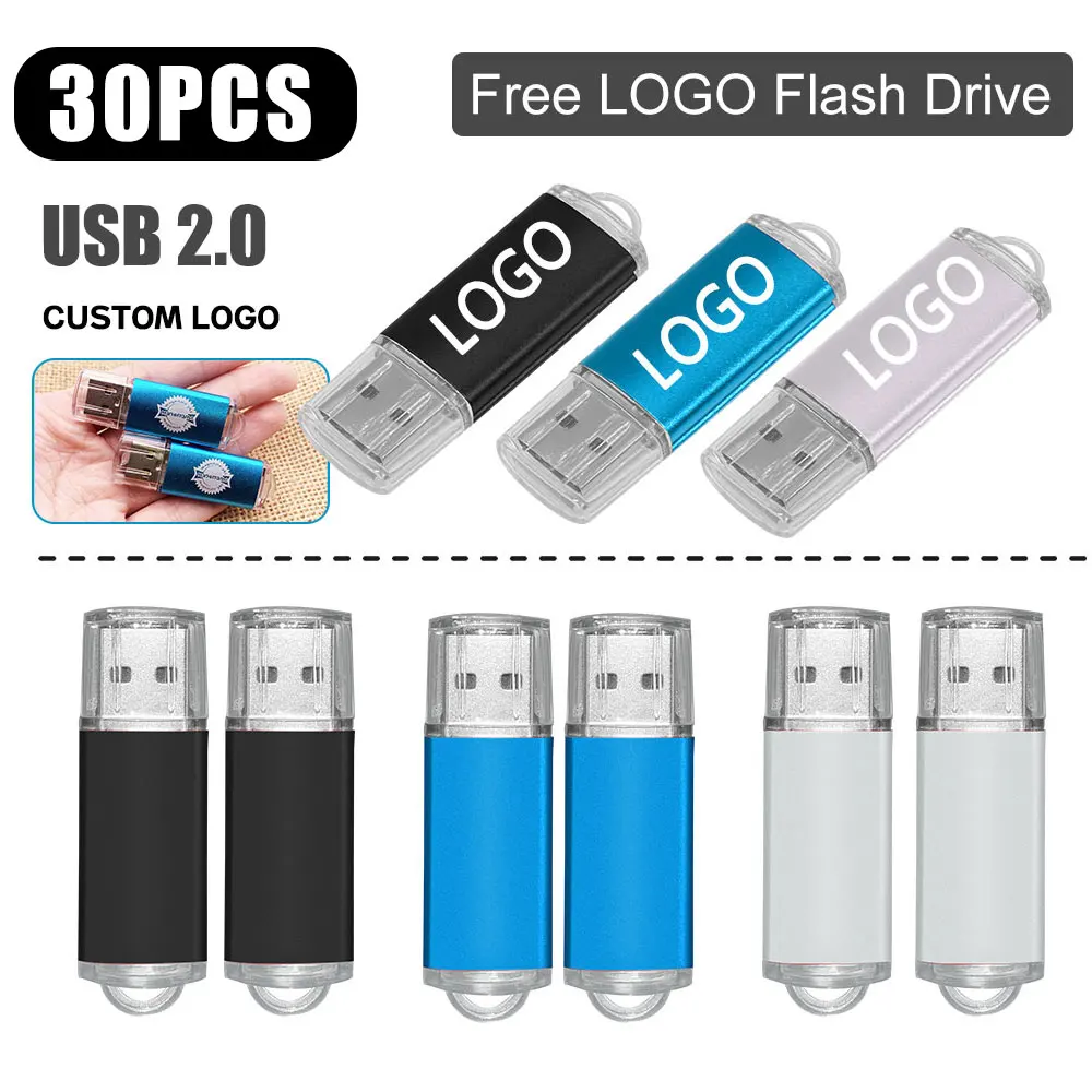 30pcs-lot-Custom-Logo-Metal-Pen-Drive-128GB-Usb-Memory-Stick-32GB ...
