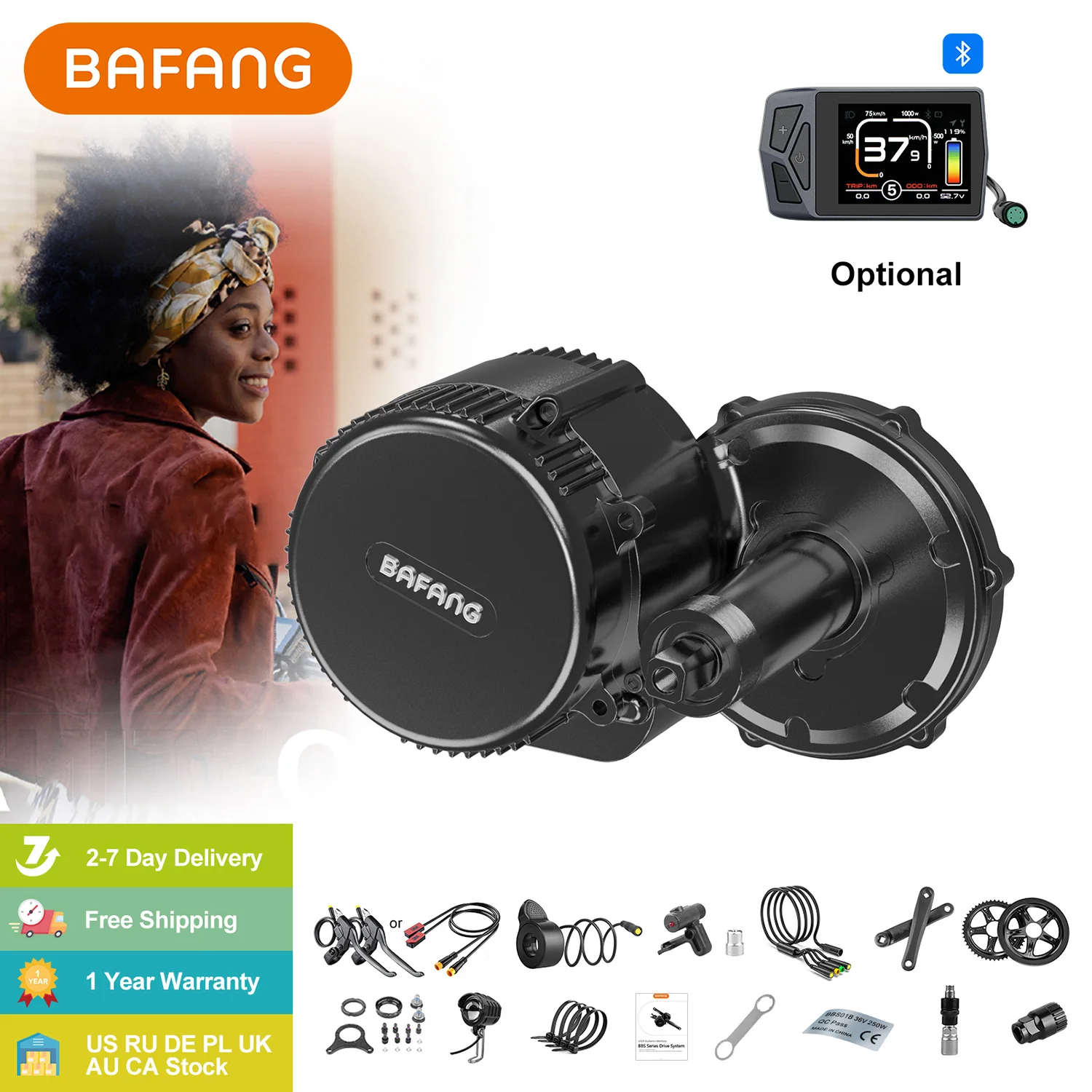 Bafang-750w-48v-kit-complet-Mid-Drive-Motor-8fun-BBS02-Bicycle-Electric ...