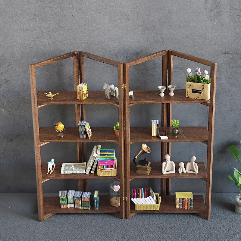 1-6-or-1-12-Scale-Miniature-Dollhouse-DIY-Bookshelf-Mini-Storage-Rack ...