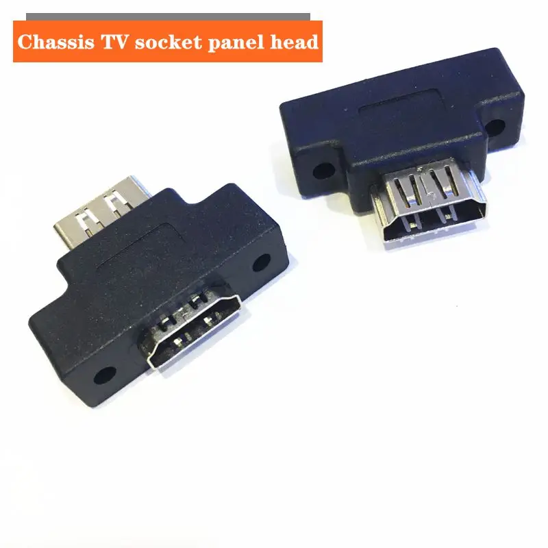 HDMI Compatible Adapter Computer Chassis Panel Jack With Screw Hole For ...
