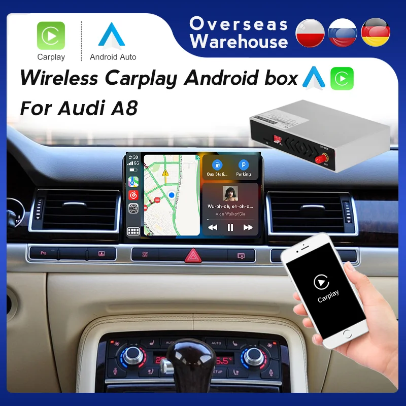 Wireless-Carplay-Android-Auto-Module-Decoder-Box-For-AUDI-A8-S8-D3-D4 ...