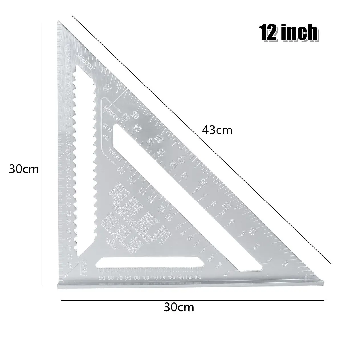 7-12-inch-Angle-Ruler-Metric-Aluminum-Alloy-Triangular-Measuring-Ruler ...