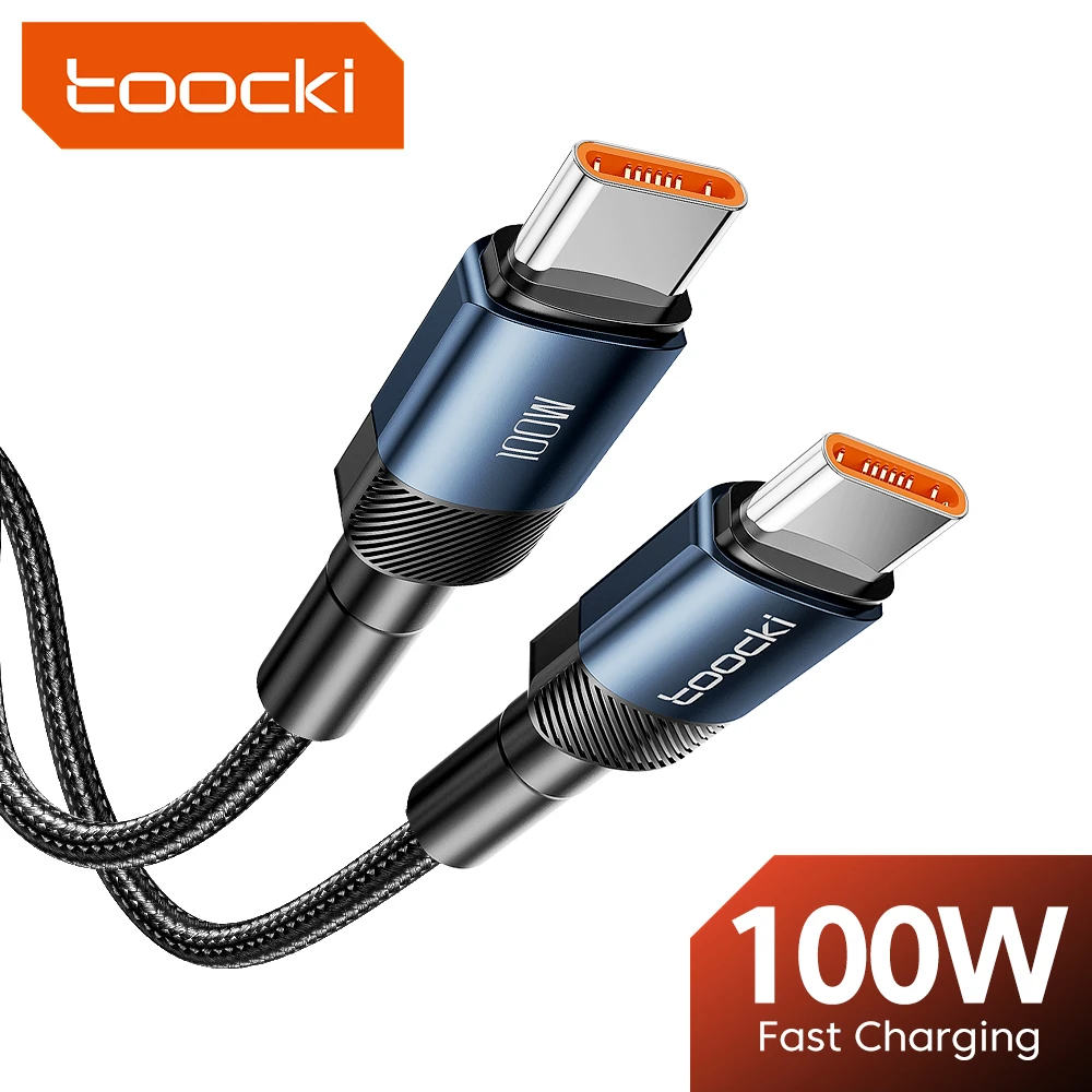 Toocki 100W USB C To USB C Cable PD Fast Charging Cable Type C For Huawei Xiaomi Redmi POCO F4 ...