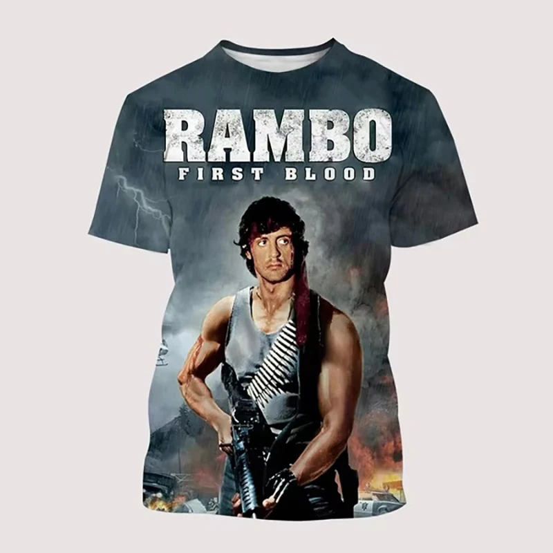 Rambo First Blood Movie 3D Print T-Shirts Men Women Casual Streetwear ...