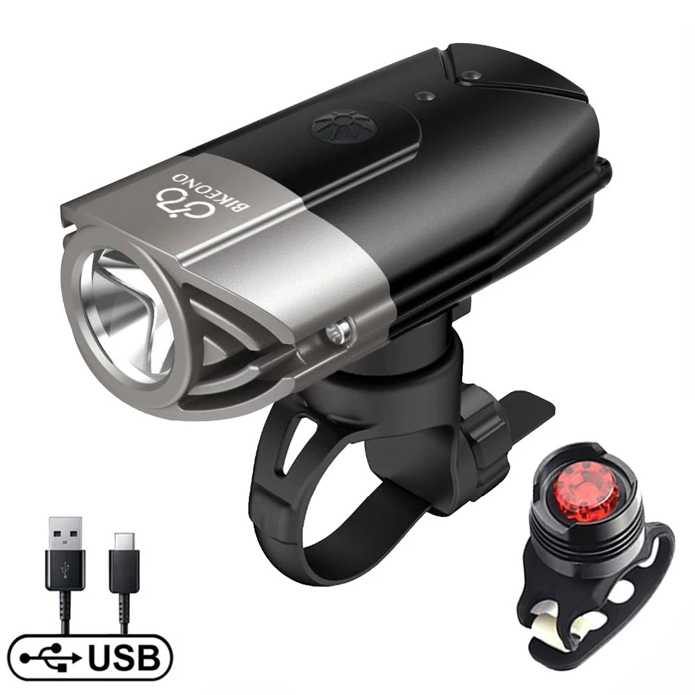 Bikeono 1000lm Bike Light Front Lamp Usb Rechargeable T6 Led Bicycle ...