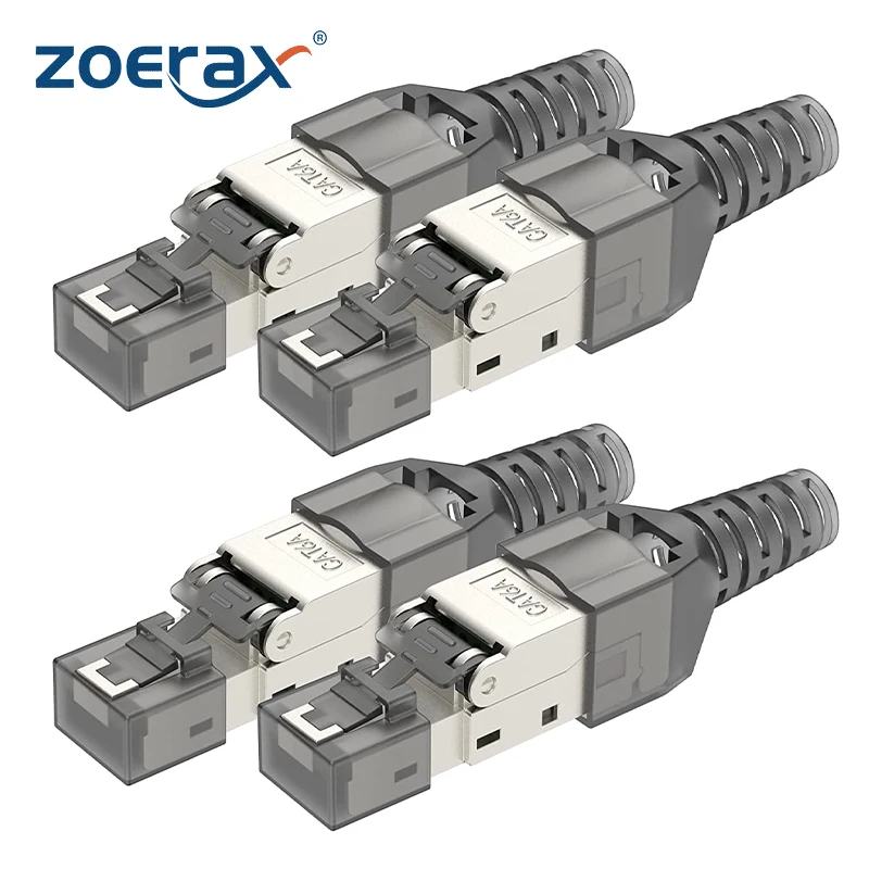 ZoeRax RJ45 CAT8 Cat7 CAT6A 커넥터 도구 없음, 툴리스 RJ45 종단 플러그, 이더넷 케이블 용 재사용 차폐, 10Gbps POE| | - AliExpress