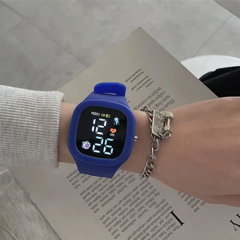 Children's Watch Waterproof Adjustable Silicone Strap Digital Sports ...