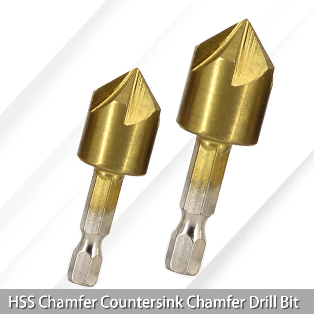 3-6Pcs-HSS-Chamfer-Countersink-Chamfer-Drill-Bit-90-Degree-1-4-Hex ...
