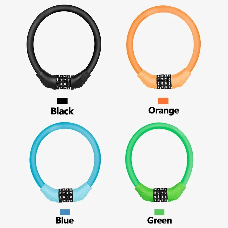 4-Digital-Code-Bicycle-Cable-Lock-Anti-theft-Alloy-Steel-MTB-Road-Bike ...