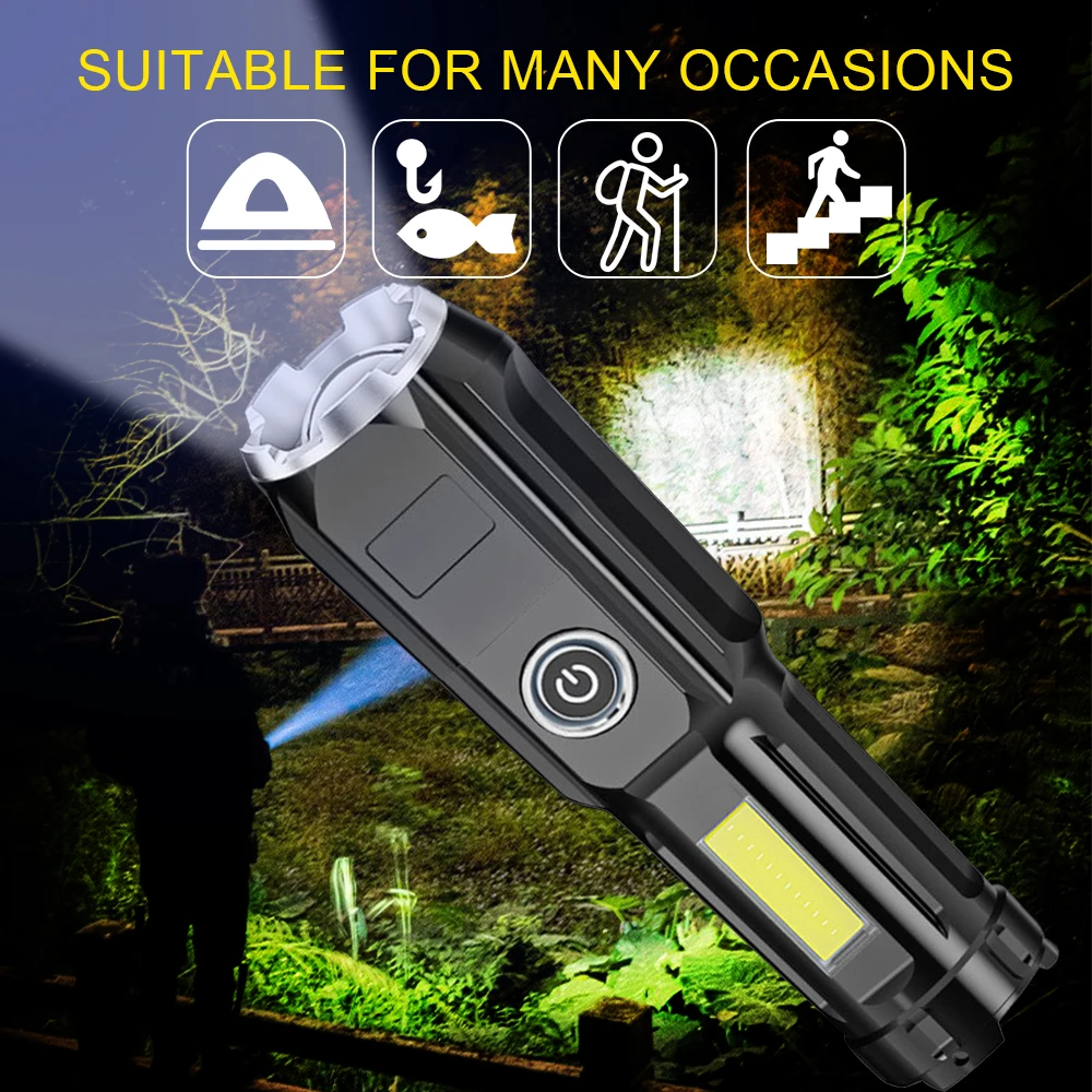 Rechargeable Led Torch Light | Light Powerful Rechargeable | Led Torch ...
