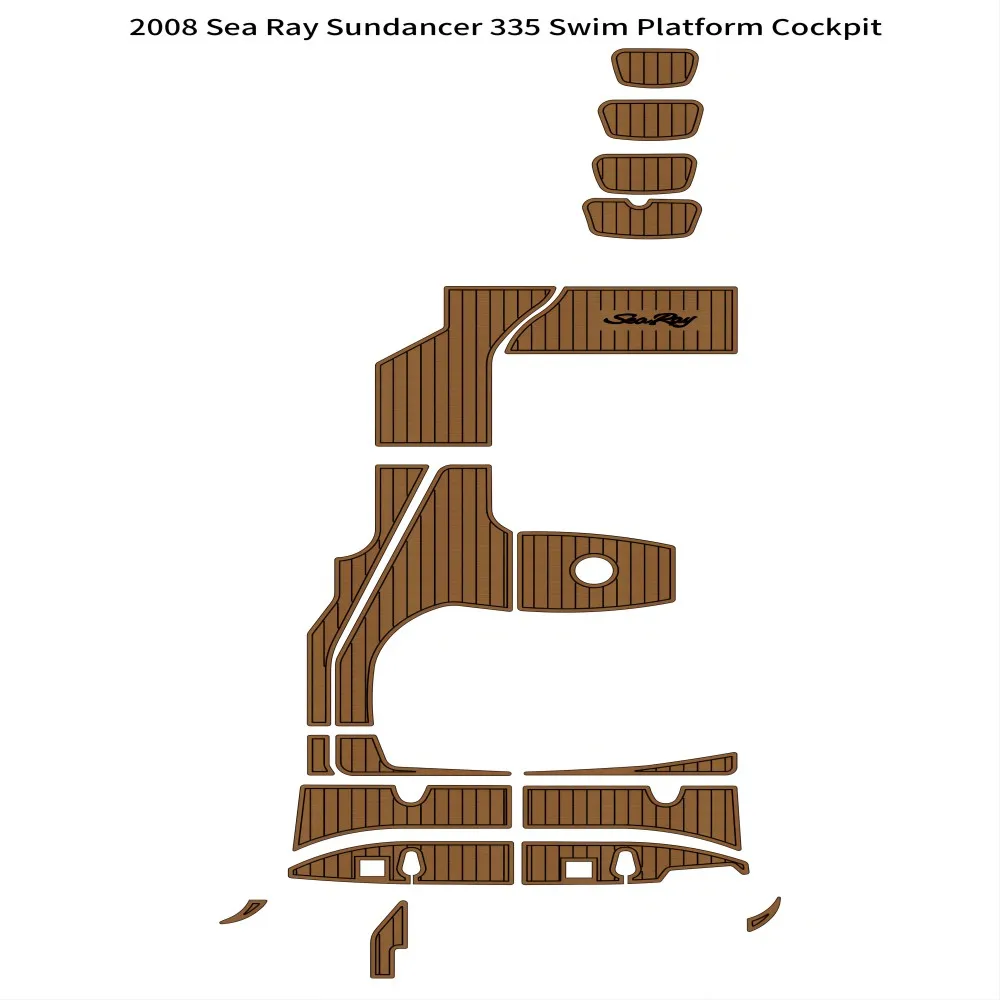 2008 Sea Ray Sundancer 335 Swim Platform Cockpit Pad Boat EVA Foam Teak ...