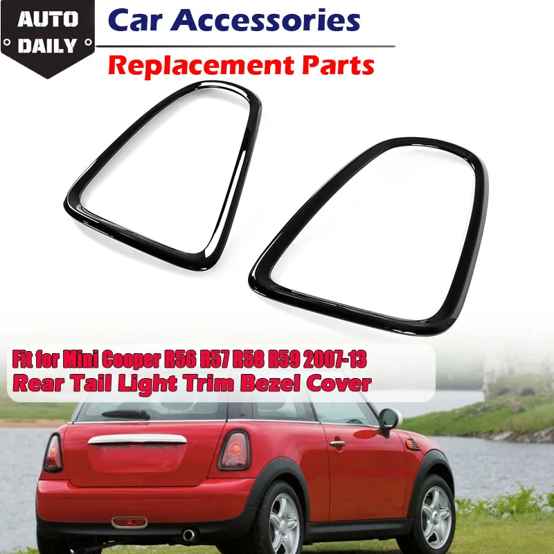 2pcs-Pair-Car-Rear-Tail-Light-Decor-Frame-Black-Rear-Lamp-Bezel-Cover ...