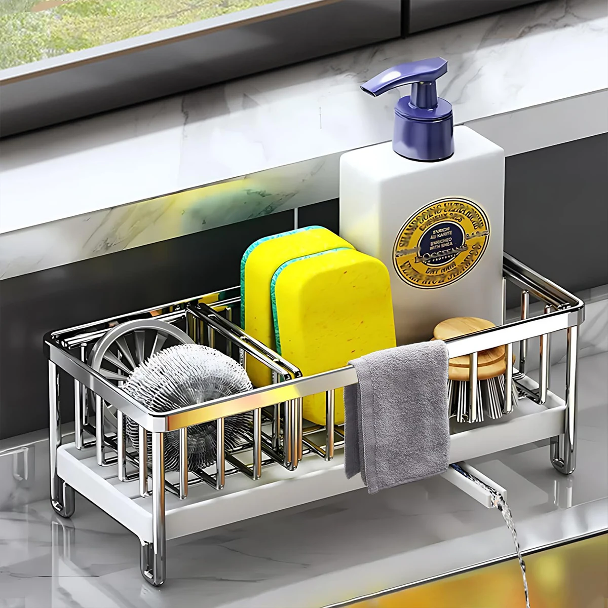 Kitchen-Sink-Caddy-Sponge-Holder-for-Kitchen-Sink-Counter-Rustproof-304 ...