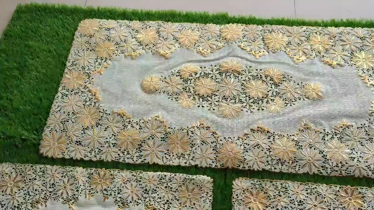 3Pcs Table Mat Set For Side Tables & Dining Or Dressing Table CREAM ...