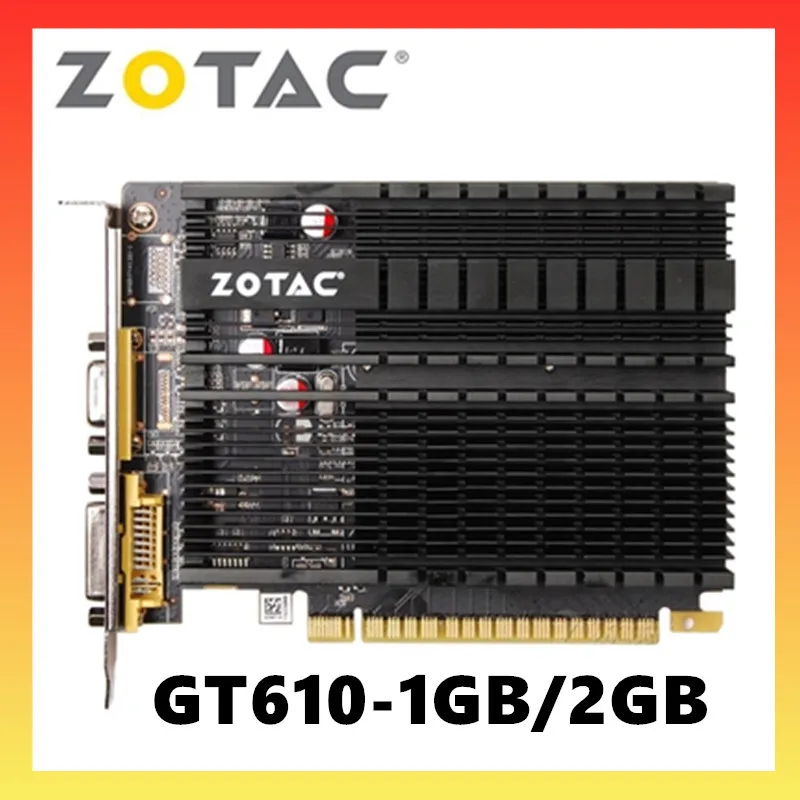 Placa de vídeo zotac geforce gt610 2gb 64bit gddr3 original gt610 1gd3 2gd3 dvi vga pci e placas ...