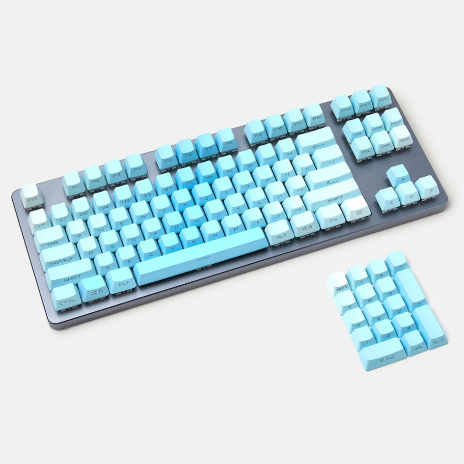 PBT Sky Blue Gradient Keycaps Cherry Profile ANSI Layout Fit Kailh ...