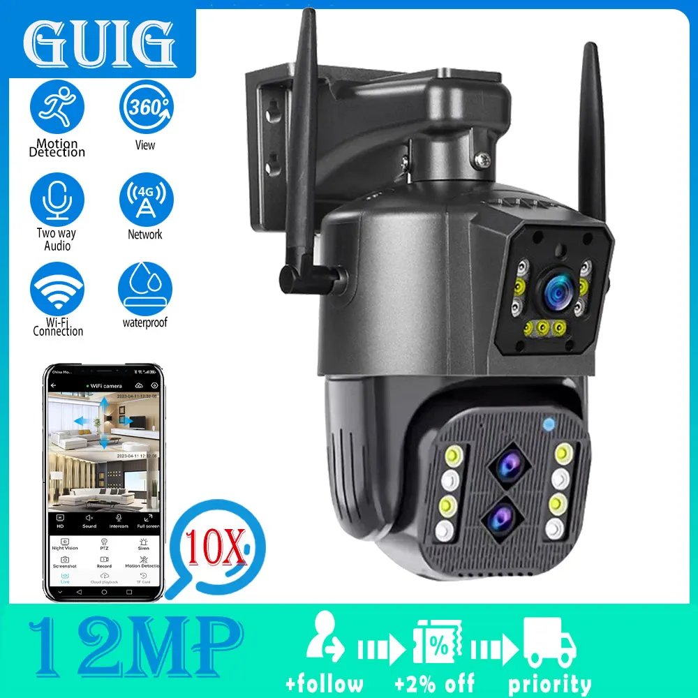 12MP-10X-3Lens-Camera-Dual-Lens-With-Dual-Screen-Wifi-PTZ-Outdoor-Ai ...