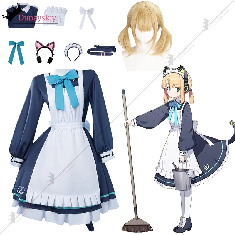 Blue-Archive-Cosplay-Costume-Saiba-Midori-Saiba-Momoi-Anime-Game-Maid ...