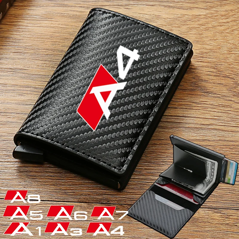 Carbon-Fiber-Leather-Rfid-Card-Holder-Pocket-Men-Wallets-Money-Bag-For ...