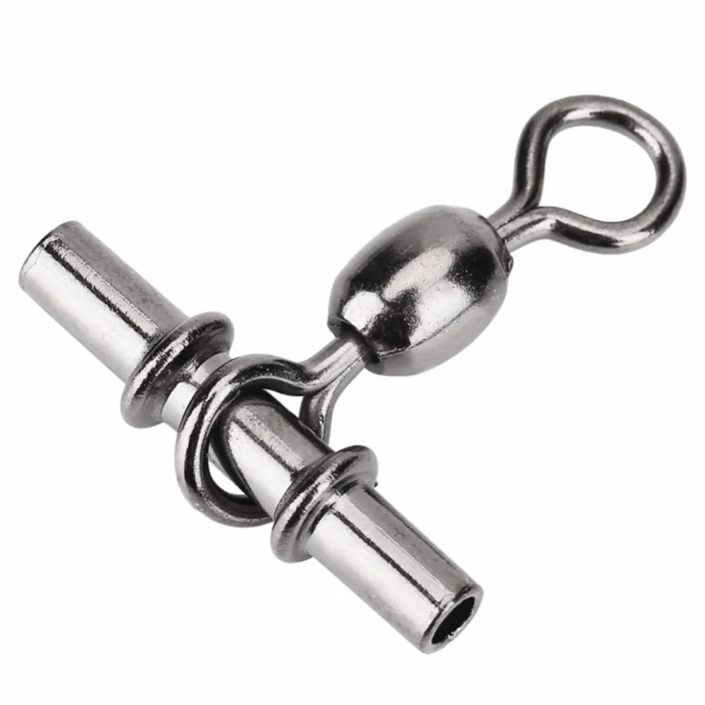 60PCS Durable Copper Fishing Swivels 3-Way Lightweight Cross Line ...