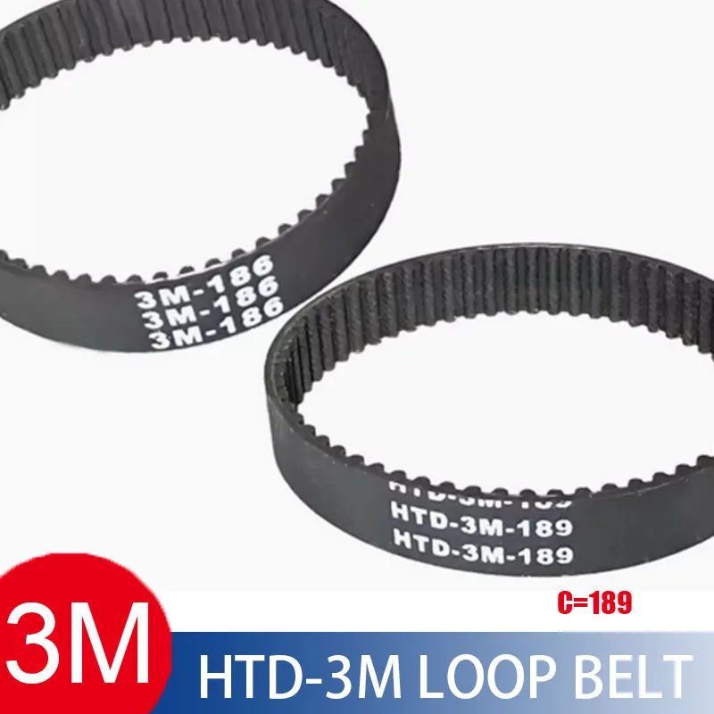 SALES-HTD-3M-Timing-Belt-189mm-6mm-Width-Rubber-Toothed-Belt-Closed ...